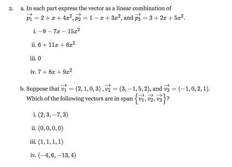 solved 3 a i show that the vectors v 1 2 3 4 02