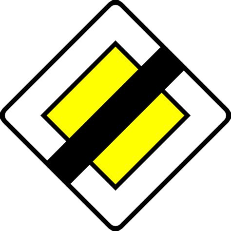 Ende Der Vorfahrtstraße Kostenlose Vektorgrafik Auf Pixabay