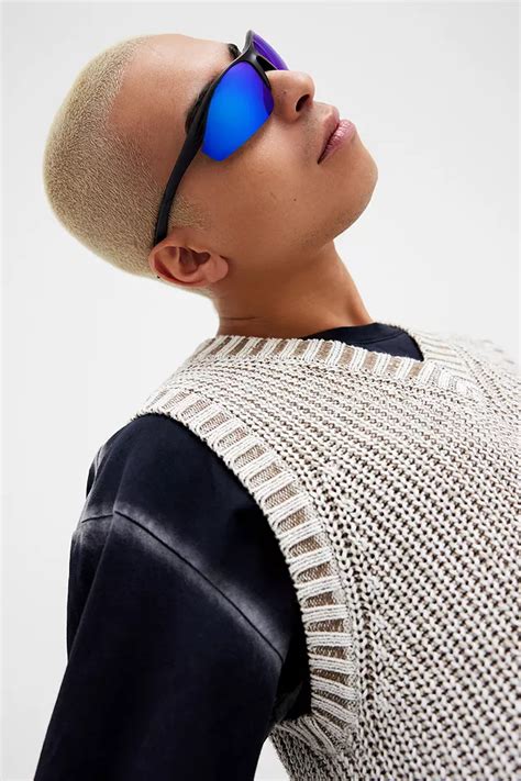 Good Times Eyewear Blue Visor Sunglasses Urban Outfitters Uk