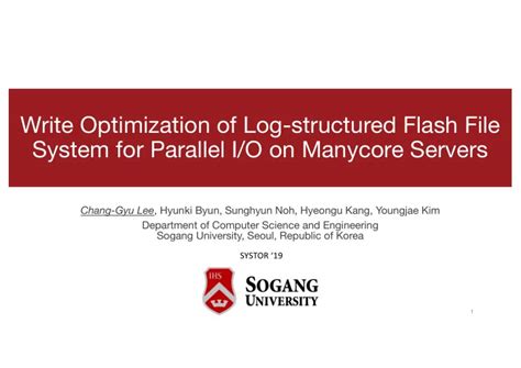 Ppt Write Optimization Of Log Structured Flash File System For Parallel Powerpoint