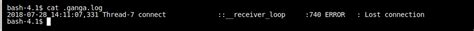 Lost Connection Error Issue Ganga Devs Ganga GitHub