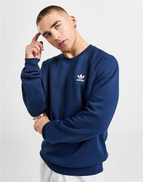 Adidas Bluza Essential Crew Im4536 Kolor Niebieski Męskie Ubrania W Jd Sports