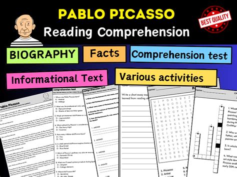 Pablo Picasso Biography And Facts Reading Comprehension Information