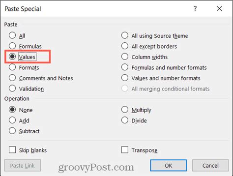 how to replace a formula with the result in microsoft excel