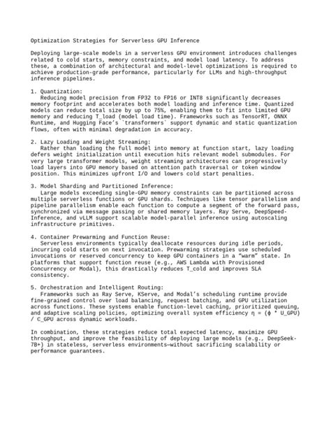 Optimization Strategies Serverless Gpu Pdf Graphics Processing Unit Parallel Computing