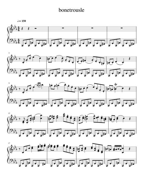 Bonetrousle Sheet Music For Piano Solo
