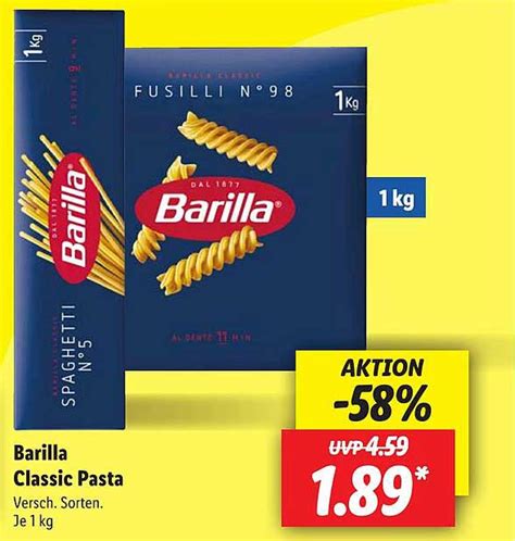 Barilla Classic Pasta Angebot Bei Lidl