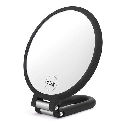 Clsevxy Magnifying Handheld Mirror Double Sided 1x 15x