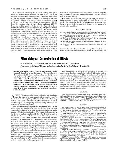 Pdf Microbiological Determination Of Nitrate Dokumentips