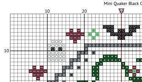 Mini Quaker Black Cat Cross Stitch Pattern Halloween Spooky Cute Etsy