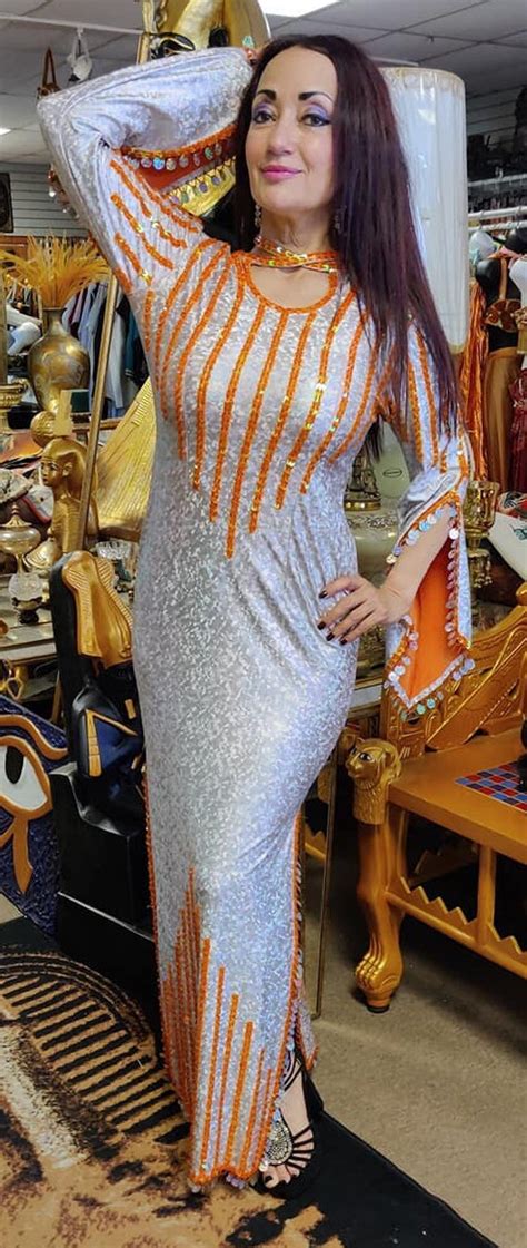 Egyptian Stretch Beledi Dress Saidi Galabeya Dress And The Head Veil