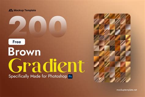 200 Brown Gradient Photoshop Pack Free