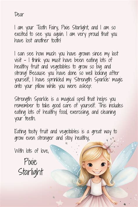 Cute Free Printable Tooth Fairy Letters Notes Artofit