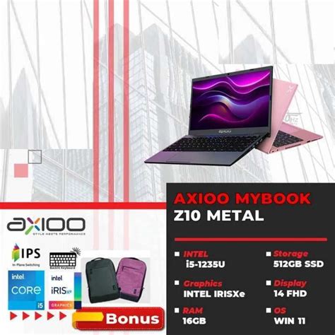 Jual Laptop Axioo Mybook Z10 Metal I5 1235u Ram 16gb 512ssd 14 0 Fhd