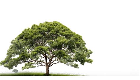 Premium Ai Image Tree Elevation Side View On White Background