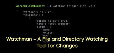 Watchman A File And Directory Watching Tool For Changes