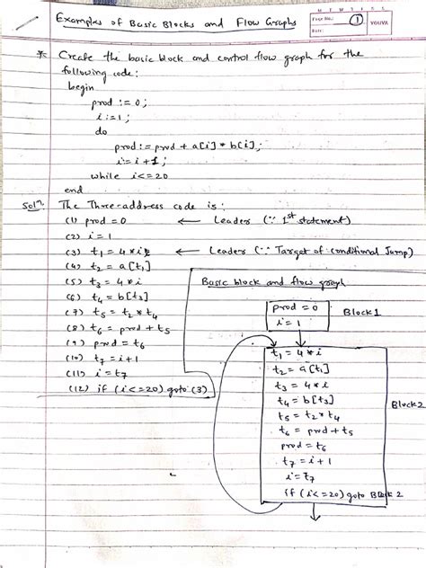 Basic Blocks And Flow Graph Examples Pdf