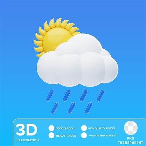 Premium Psd Psd Drizzle 3d Illustration