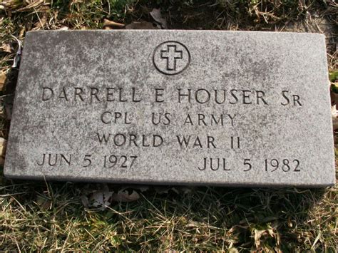 Cpl Darrell Eugene Houser Sr 1927 1982 Find A Grave Memorial