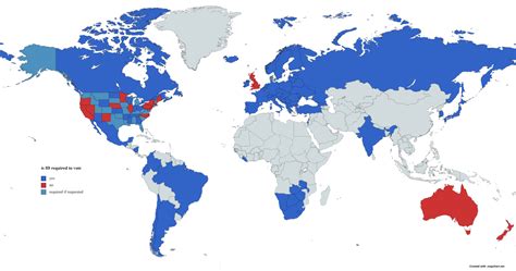 Voter Id Laws Around The World Is Id Required To Maps On The Web