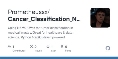 Github Prometheussxcancerclassificationnaivebayes Using Naive Bayes For Tumor