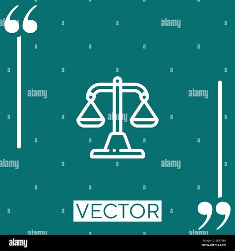 Scale Vector Icon Linear Icon Editable Stroke Line Stock Vector Image