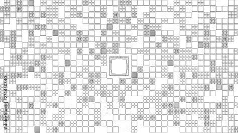 Abstract Motherboard Circuit With CPU Microchips And Animated Electric Signals D Render Stock