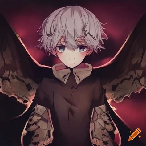 Anime Chibi Character With Silvery Blue Hair And Red Eyes On Craiyon