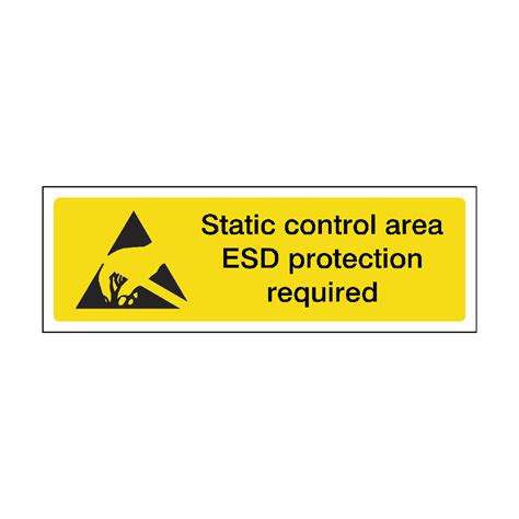 Static Control Area Esd Protection Required Label Safety Uk