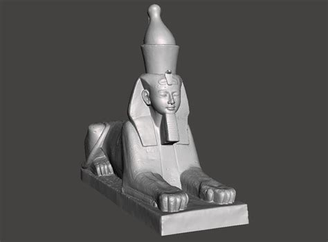 Pharaoh Ramses Iii Sphinx Statue 3d Printed Egyptian Replica Etsy