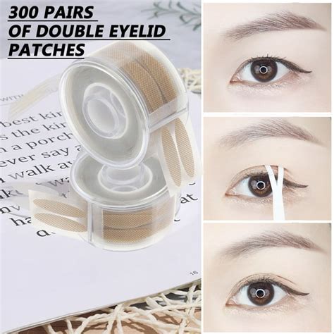 Kehuo 300 Pairs Invisible Eyelid Lifter Eyelid Lift Strips Kit Double Eyelid Patches Double