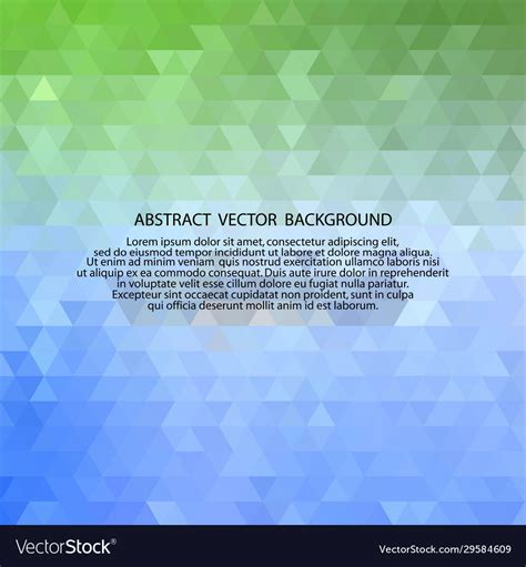 Green Blue Background Triangles Mosaic Royalty Free Vector