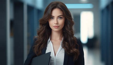 Premium Photo A Woman With A Folder That Says Shes A Girl