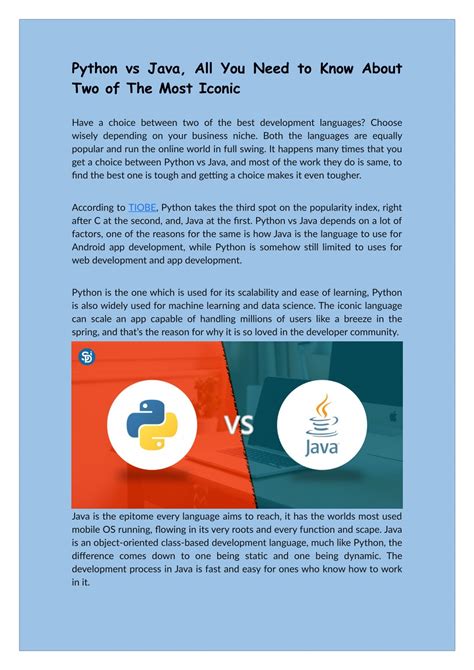 Ppt Python Vs Java All You Need To Know About Two Of The Most Iconic Powerpoint Presentation