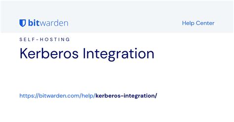 Kerberos Integration Bitwarden