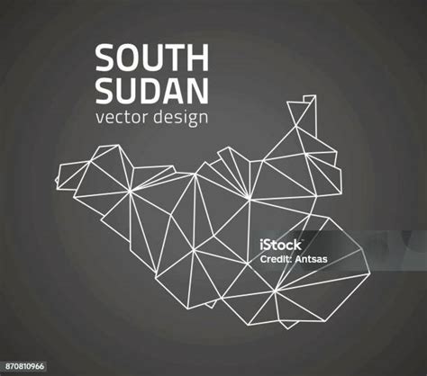 Black Vector Outline Polygonal Triangle Map Stock Illustration Download Image Now Abstract
