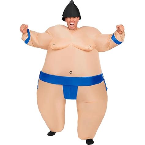 Halloween Costume Men Morph Sumo Wrestler Inflatable Costume