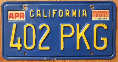 California 1975 License Plate Blue Baseplate In 1975 Ca… Flickr