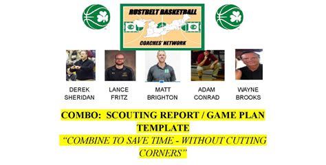 Combo Scouting Report Game Plan Template By Derek Sheridan Rustb