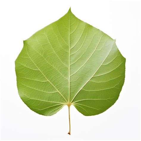 Premium Ai Image Isolated Of A Trembling Aspen Leaf With Rounded Tee Leaf Decoration On White