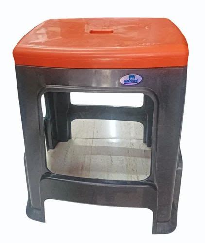 Orange And Gray Nilkamal Plastic Rectangular Stool At Rs 550piece In