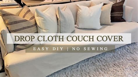 Drop Cloth Couch Cover No Sew At Jason Quinn Blog
