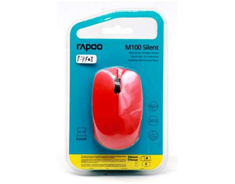 Rapoo Mouse Bluetooth Wireless M100 Red Multy Mode Golchhacomputercom