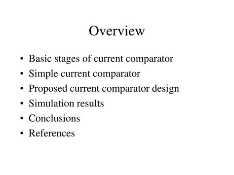 Ppt High Speed Low Current Comparator Powerpoint Presentation Free Download Id 5810054