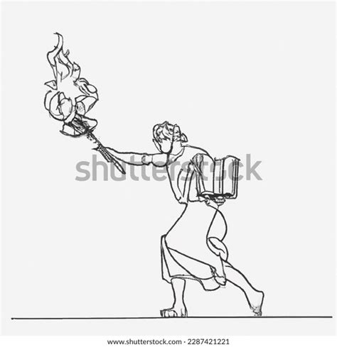 Pencil Sketch Artistic Image Prometheus Stealing Ai Generated Image