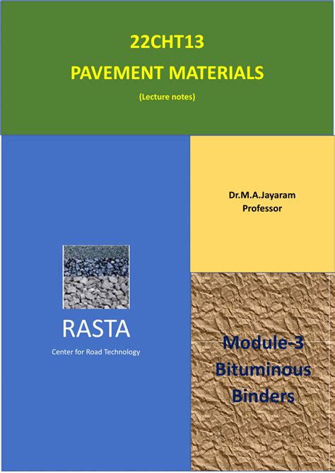 Pdf Bitumen As A Pavement Material