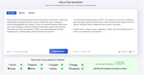 Humanize Ai Text Obtenha 100 De Pontuação Humana E Grátis