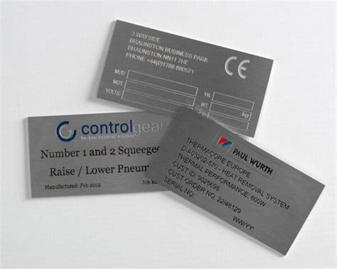 Etched Stainless Steel Labels 100mm X 50mm Brunel Engraving