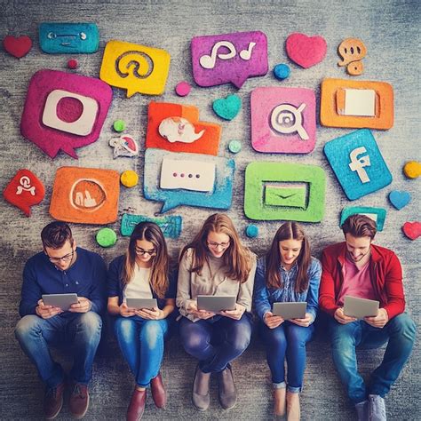 People Testing Social Media Premium Ai Generated Image