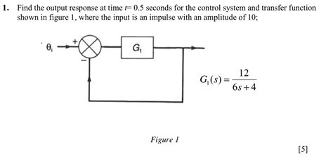 Solved I Find The Output Response At Time Seconds For Chegg Com